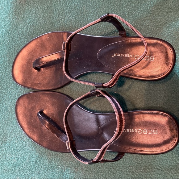 BCBGeneration | Shoes | Bcbg Strappy Black Wedge Sandals | Poshmark